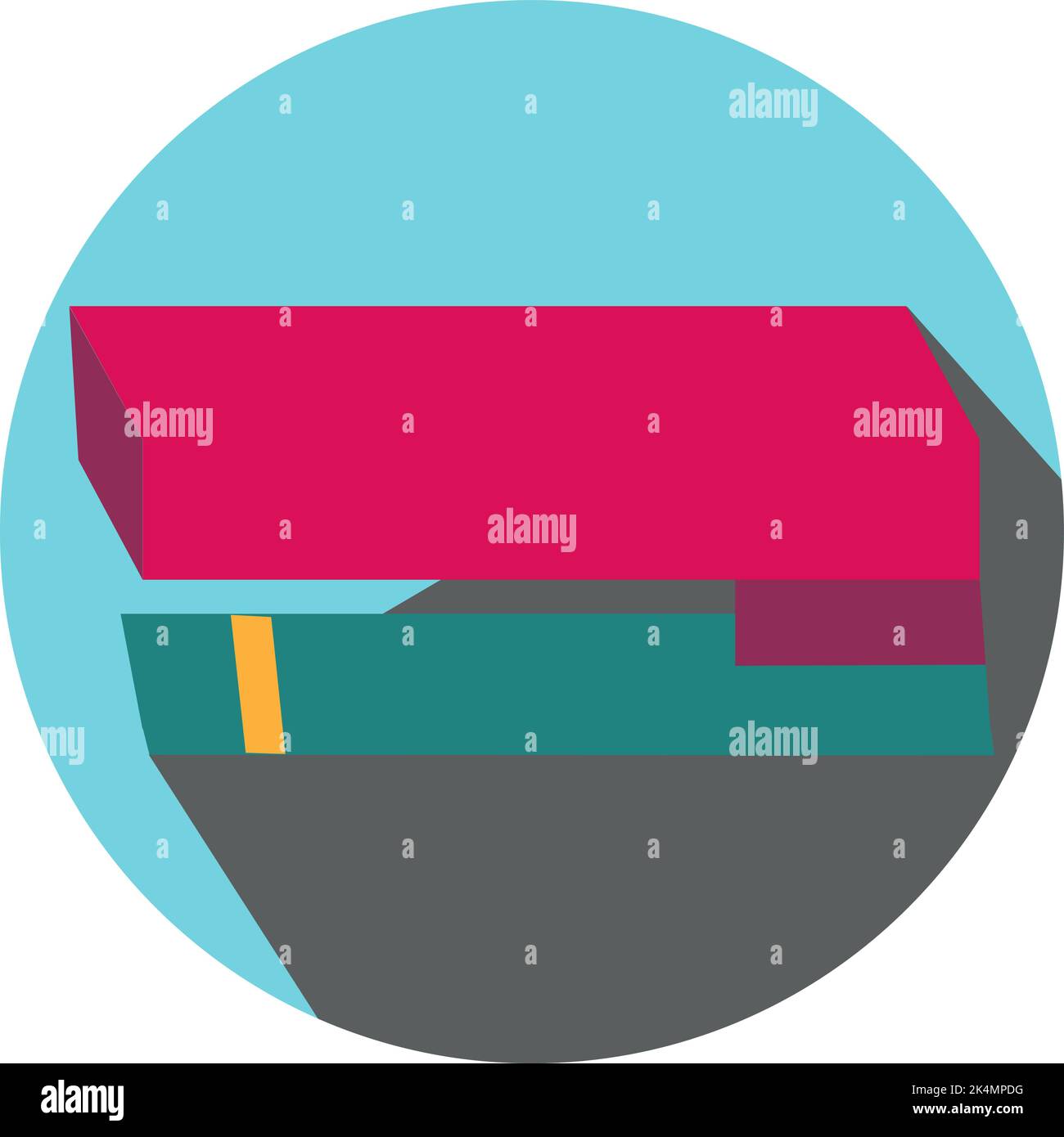 Office staple, illustration, vector on a white background Stock Vector ...