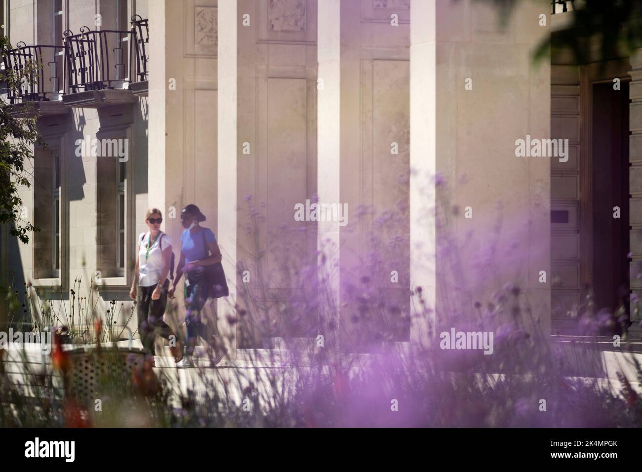 Entrance view through planting. Fellowship Square, London, United ...