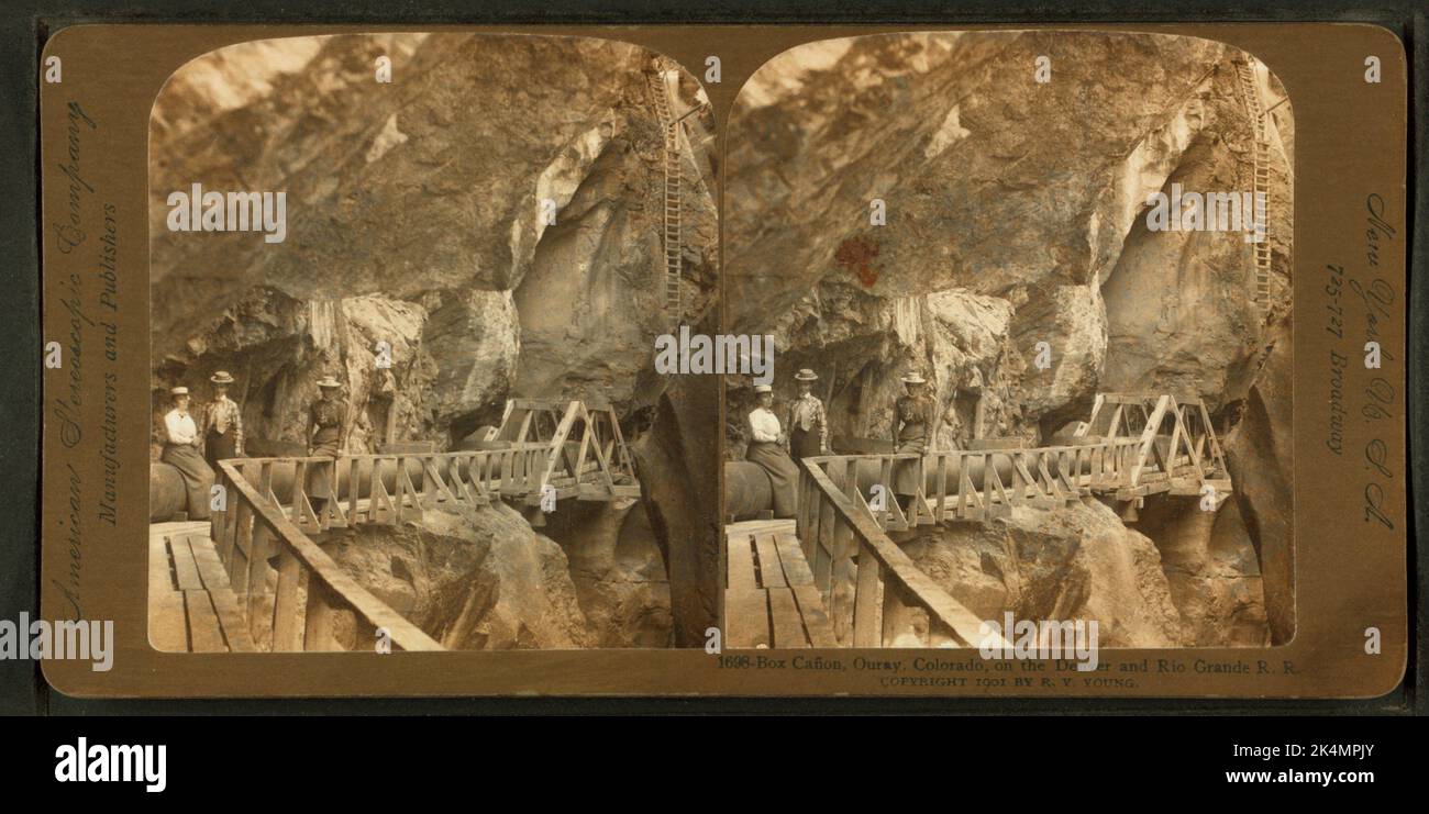Box Cañon, Ouray, Colorado, on the Denver and Rio Grande R.R. Young, R ...