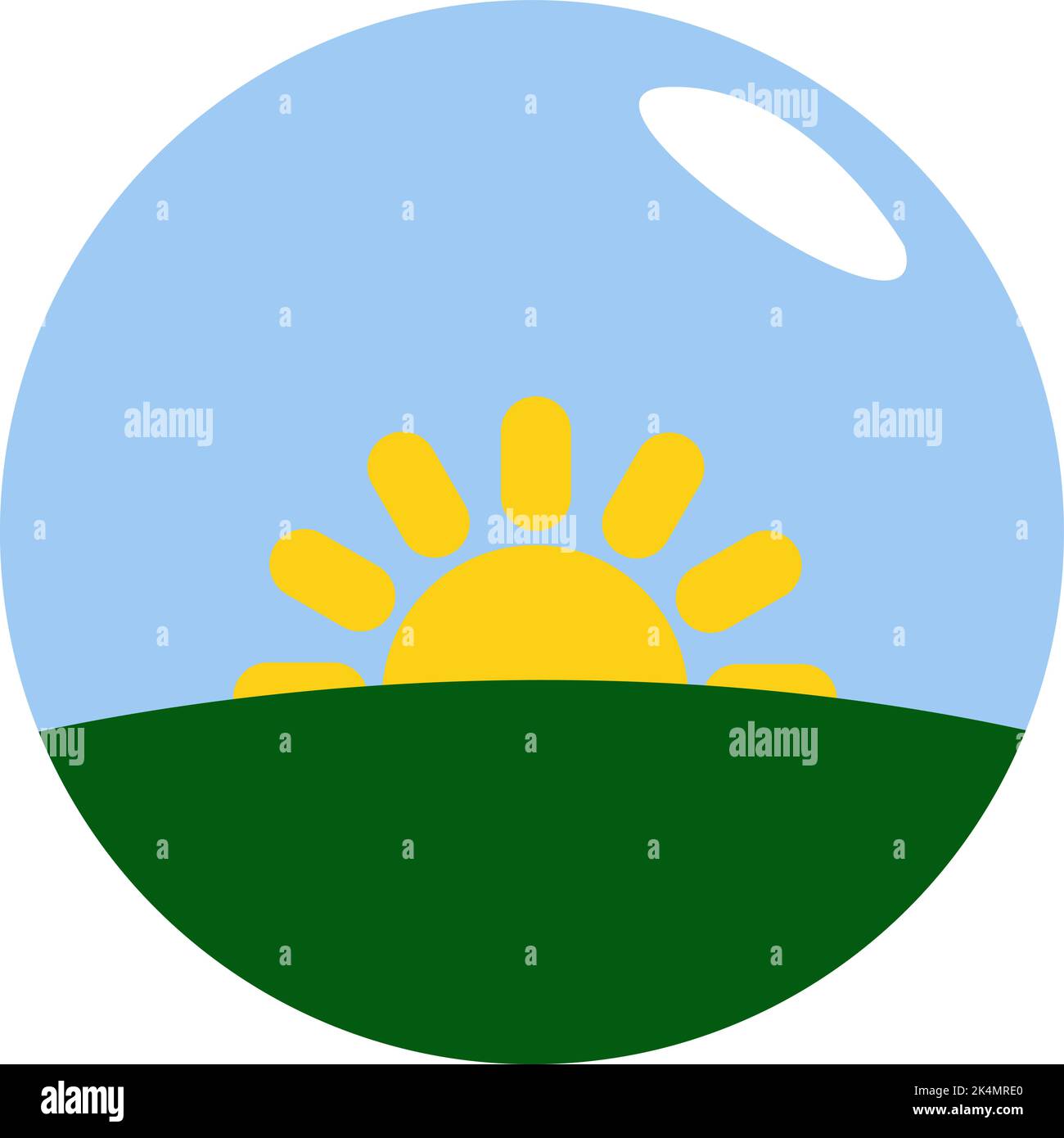 Rising sun vector vectors hi-res stock photography and images - Alamy