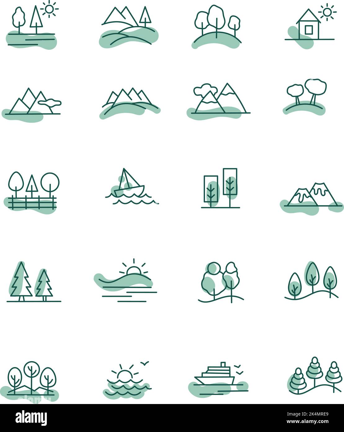 Nature climate, illustration, vector on a white background Stock Vector ...