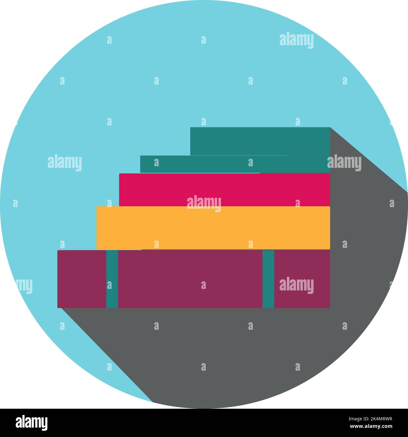 Office books, illustration, vector on a white background Stock Vector ...