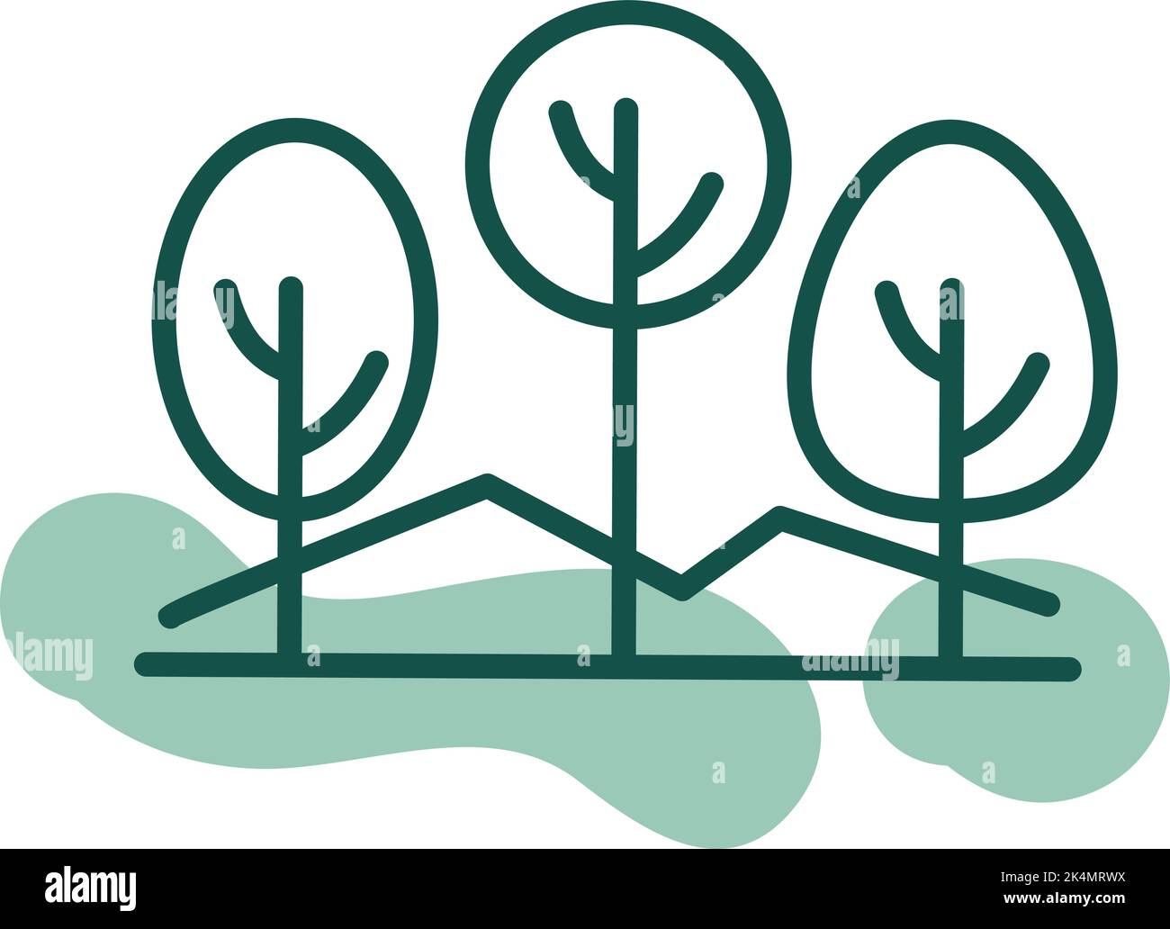 Trees in winter on Stock Vector Images - Alamy