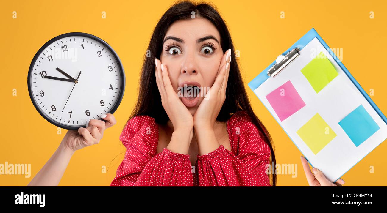 Woman organizing work schedule hi-res stock photography and images - Alamy