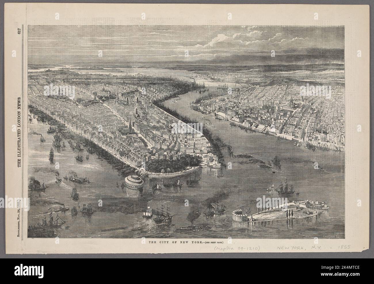 View of new york city 1855 hi-res stock photography and images - Alamy