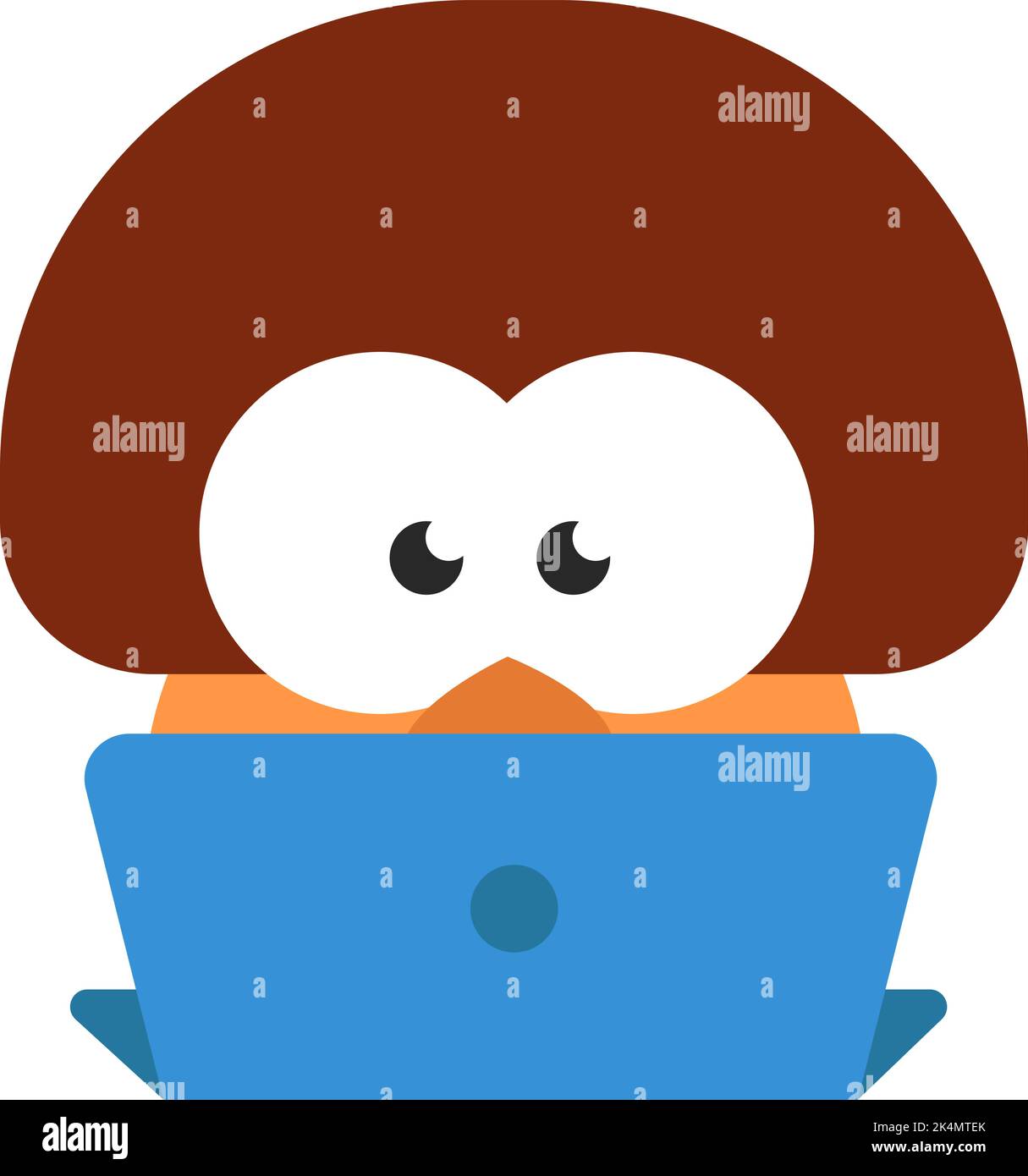 Mushrom programmer, illustration, vector on a white background Stock Vector Image & Art - Alamy