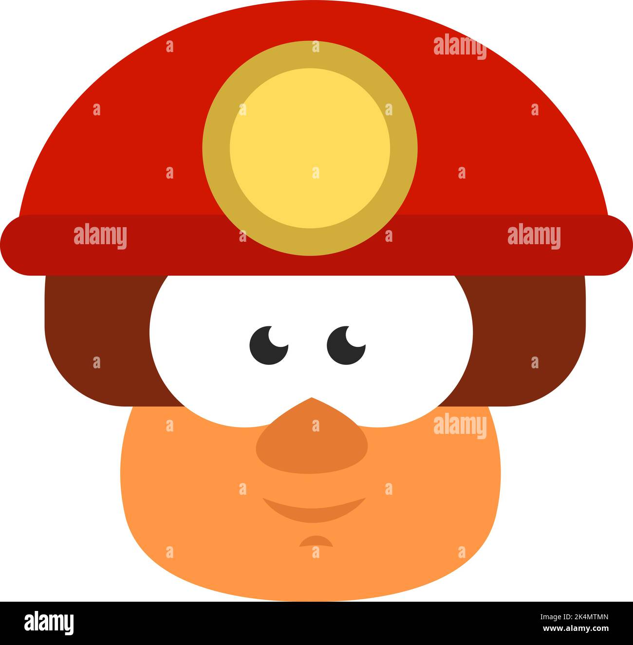 Fireman mushroom, illustration, vector on a white background Stock ...