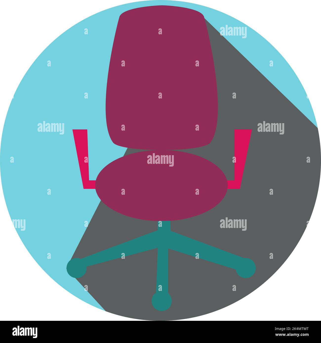 Purple office chair, illustration, vector on a white background Stock ...