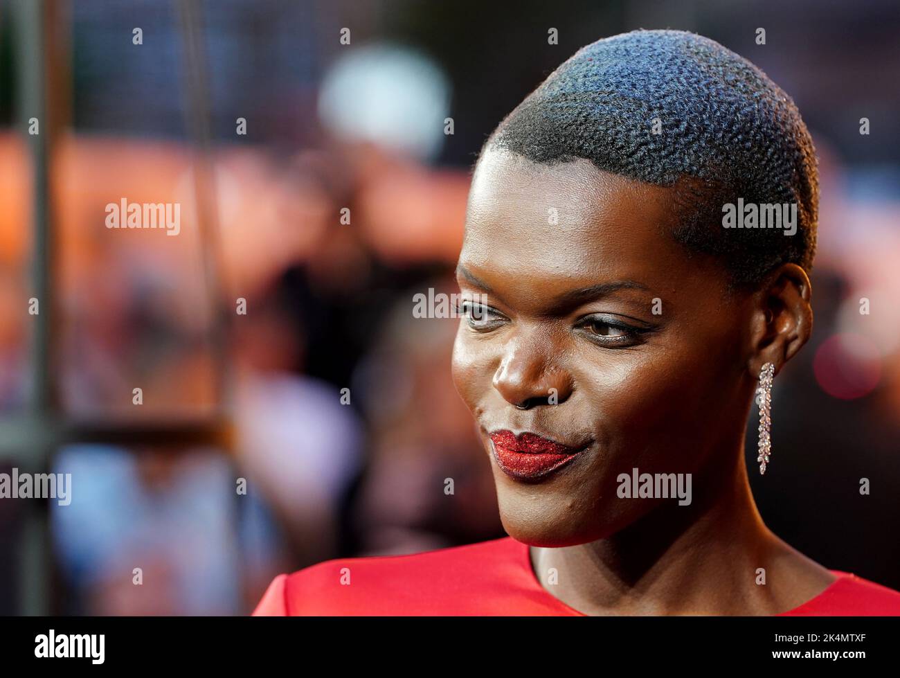 Sheila Atim attending The Woman King premiere at the Odeon Luxe ...