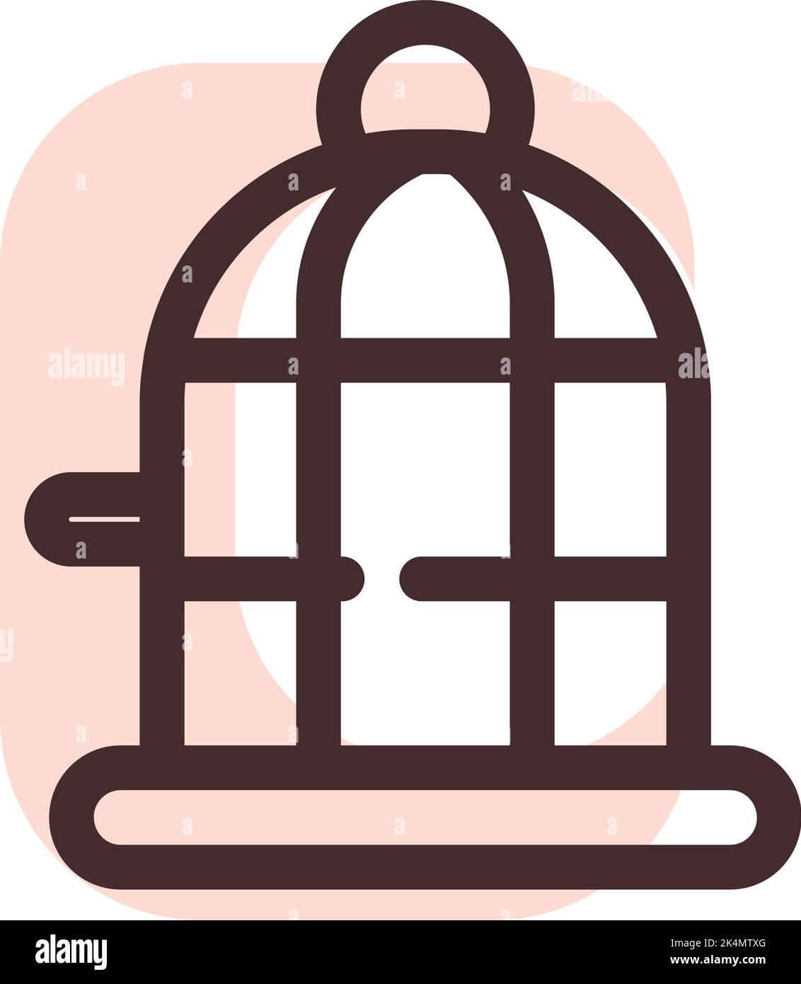 Parrot cage, illustration, vector on a white background Stock Vector ...