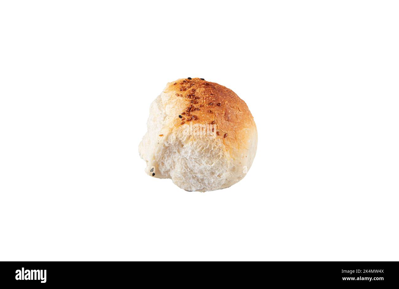 Homemade rose bread fresh bread on white background. Michetta or ...
