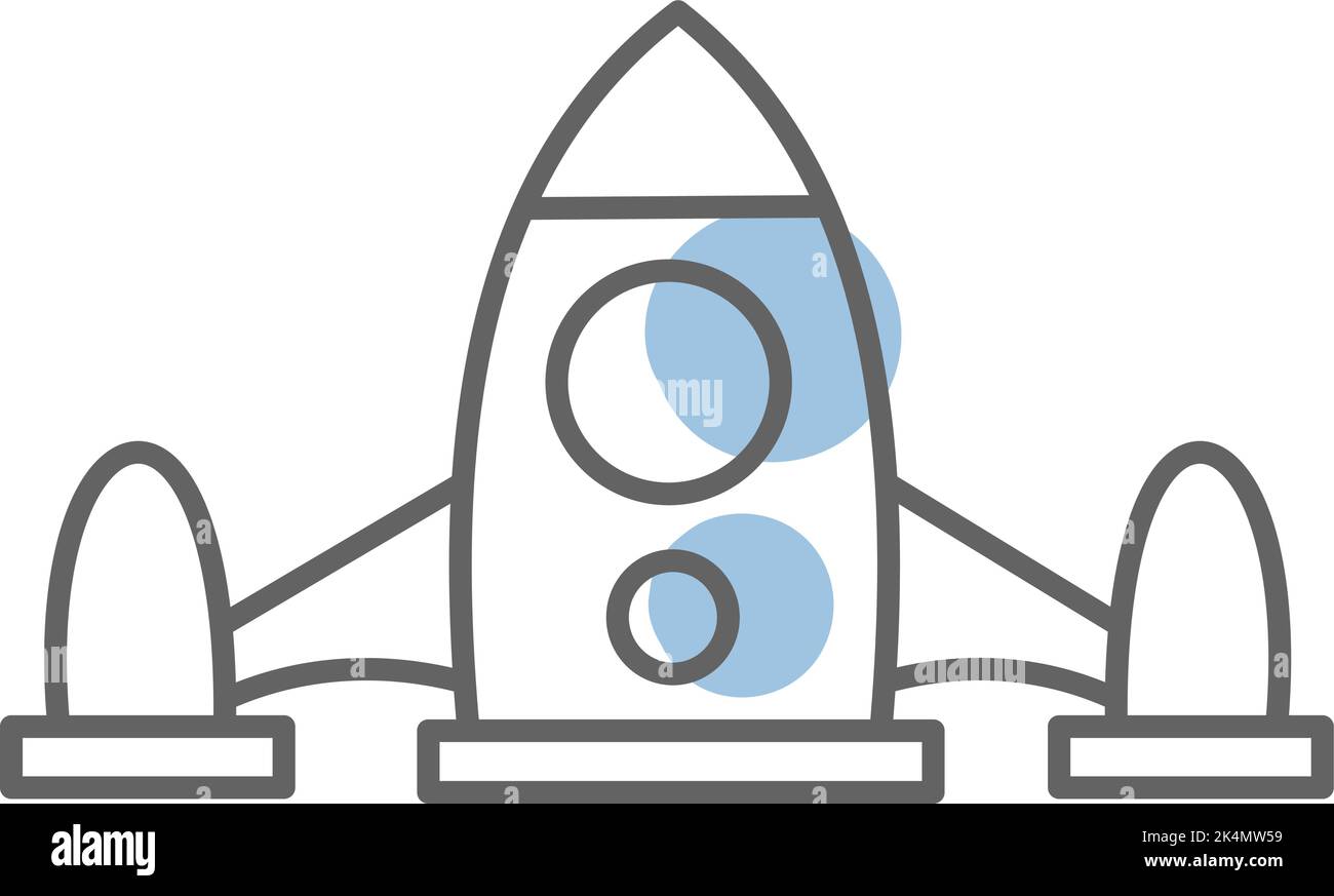 Blue rocket ship illustration hi-res stock photography and images - Alamy