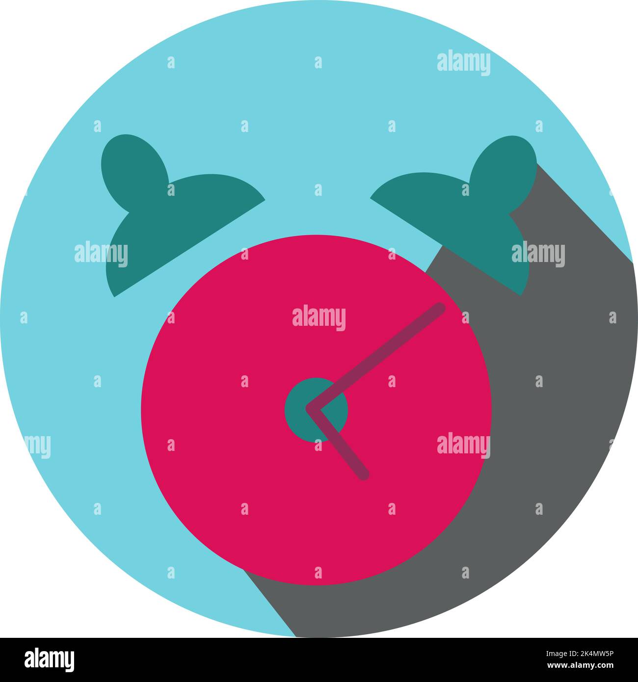 Pink clock on white background Stock Vector Images - Alamy