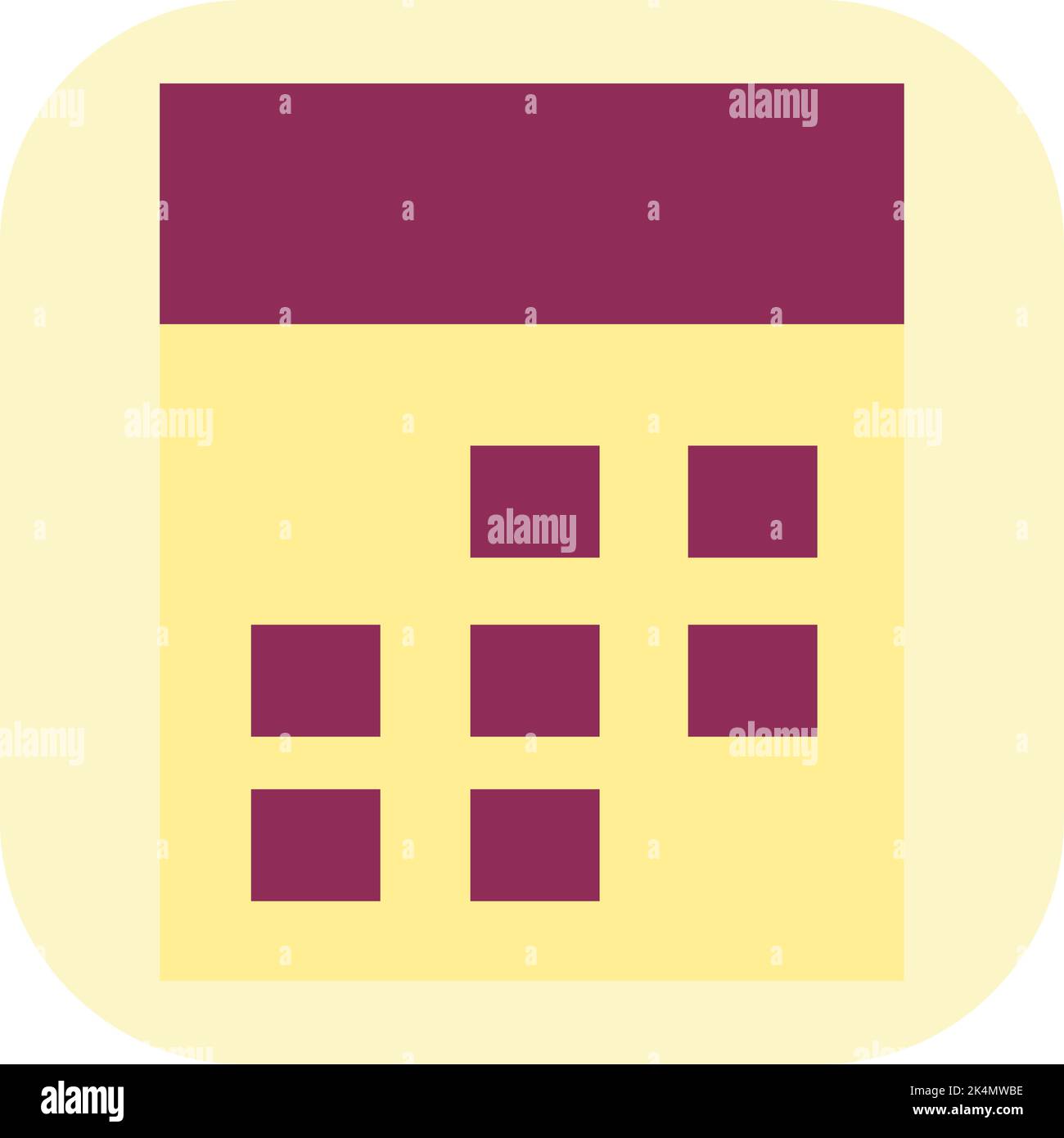 Calender app, illustration, vector on a white background Stock Vector ...