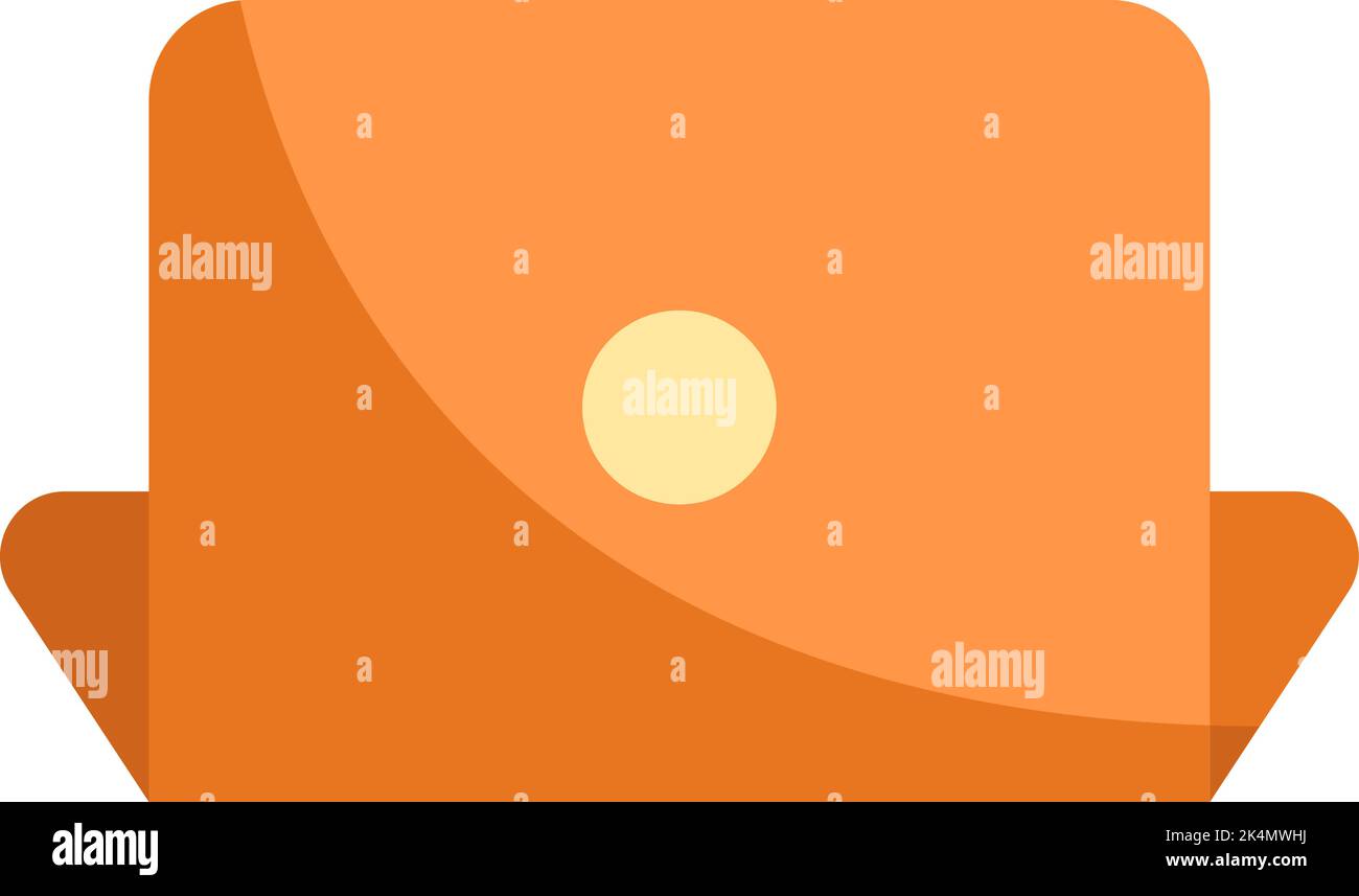 Orange laptop, illustration, vector on a white background Stock Vector ...