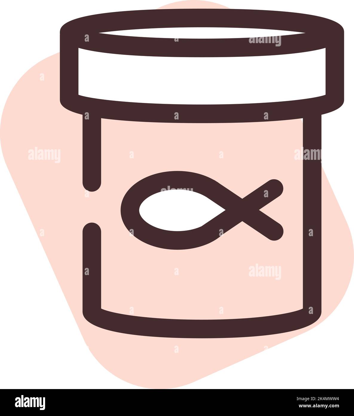 Fish food, illustration, vector on a white background Stock Vector ...