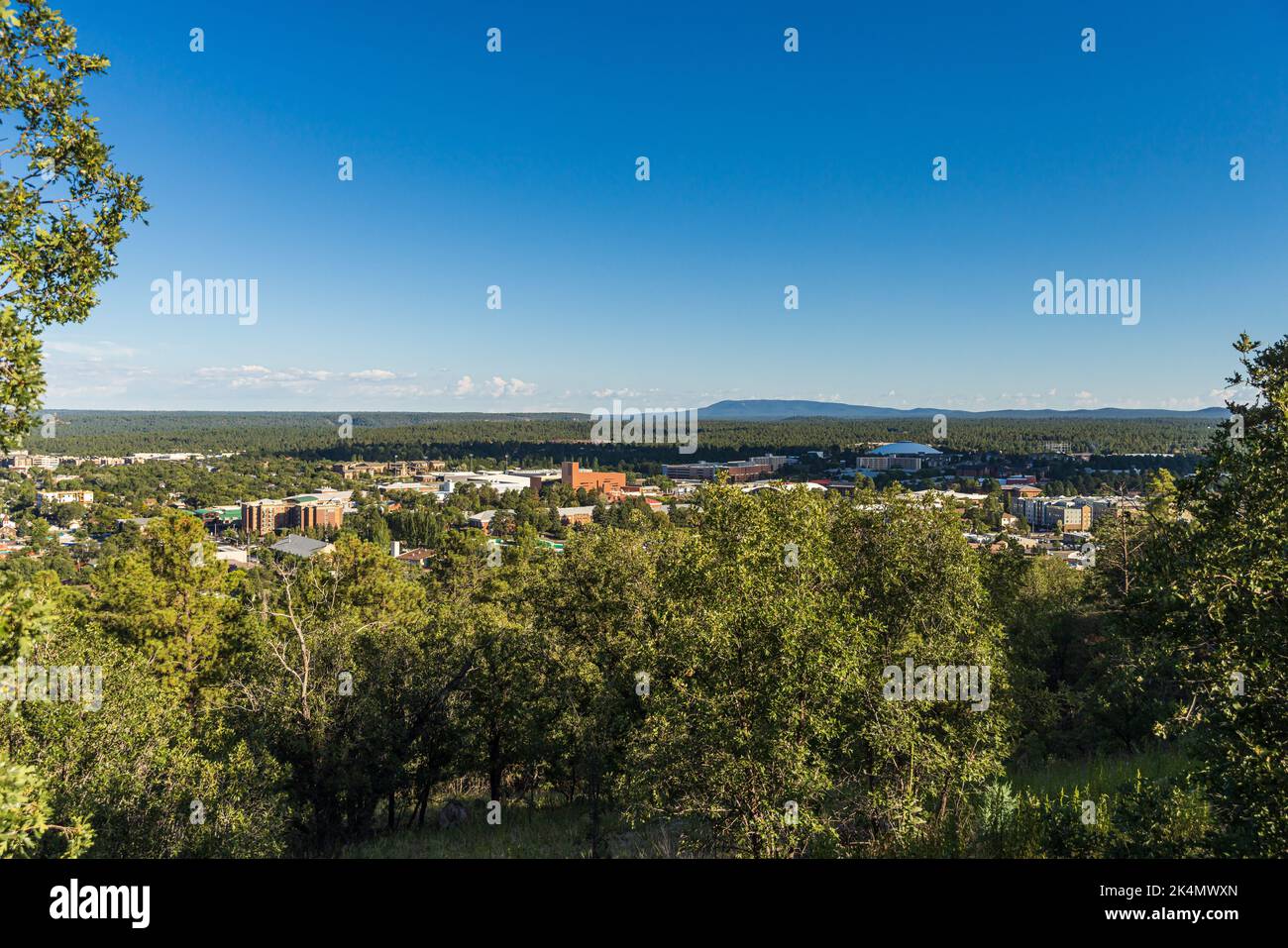 Afternoon view of the Flagstaff cityscape seen from the Lowell ...
