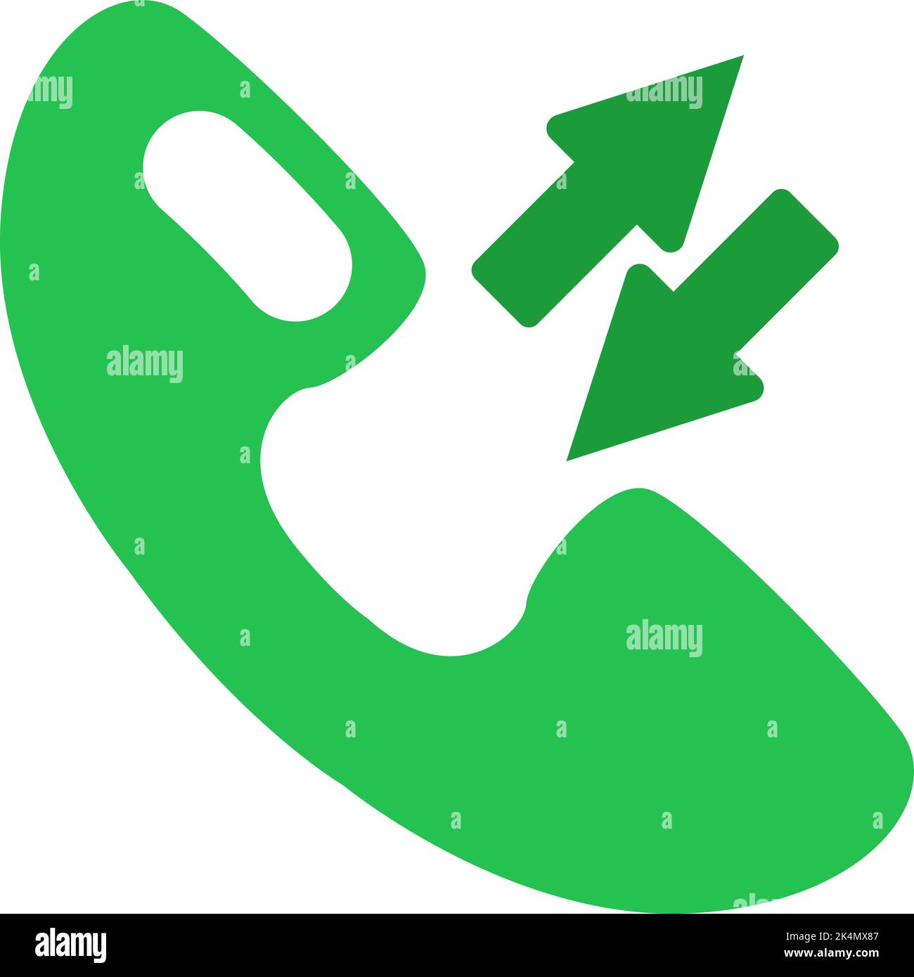 Ongoing phone call, illustration, vector on a white background Stock ...