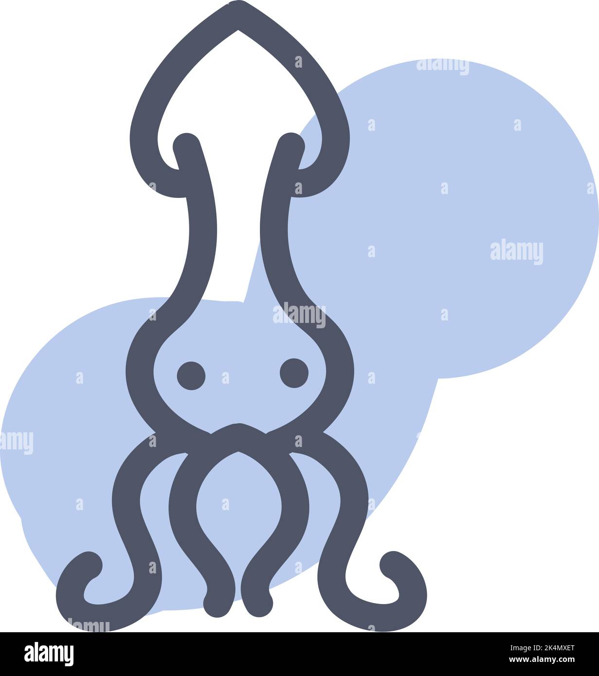 Sea squid illustration vector Cut Out Stock Images & Pictures - Alamy