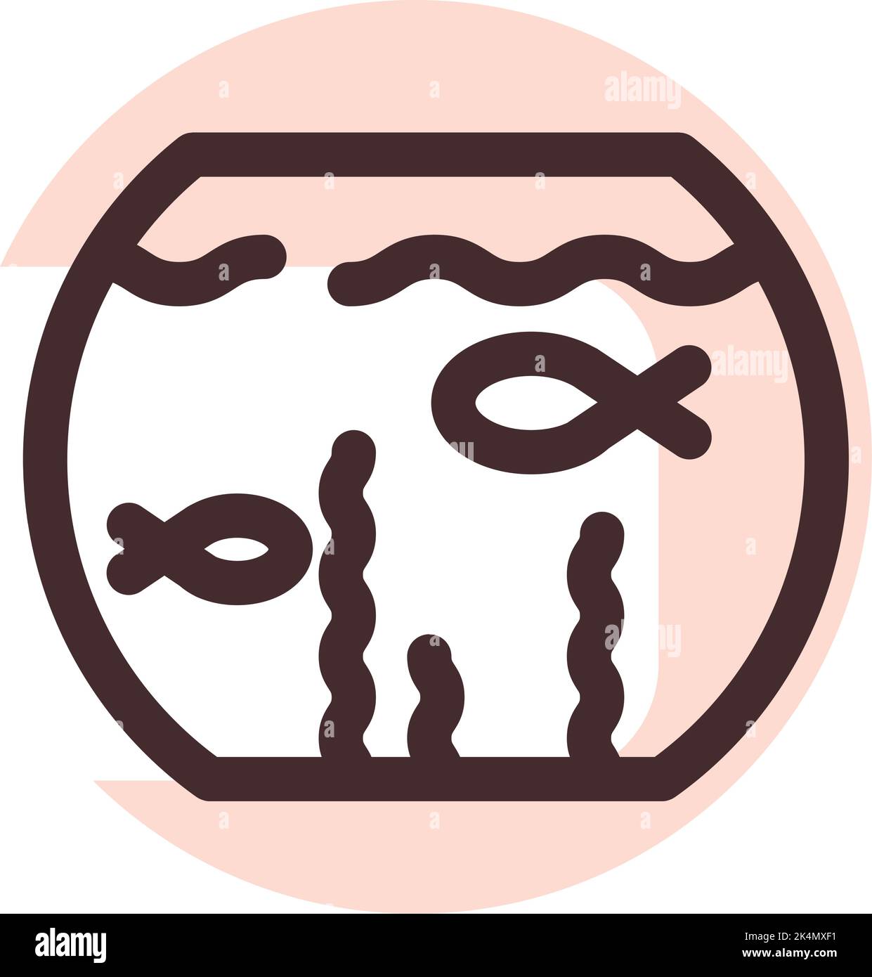 Fish tank, illustration, vector on a white background Stock Vector ...