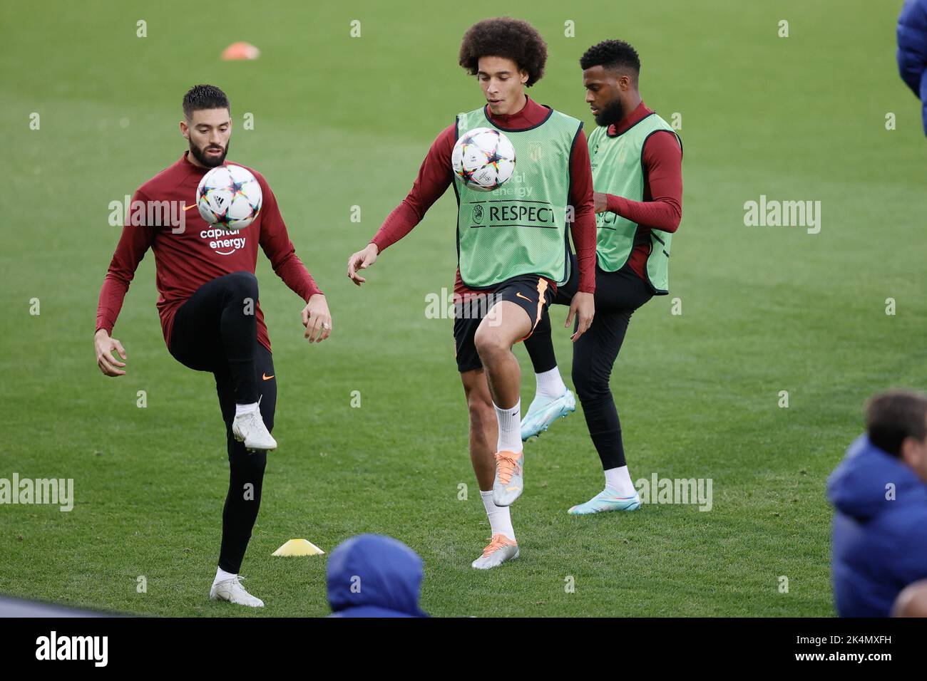 Atletico's Yannick Carrasco, Atletico's Axel Witsel and Atletico's ...
