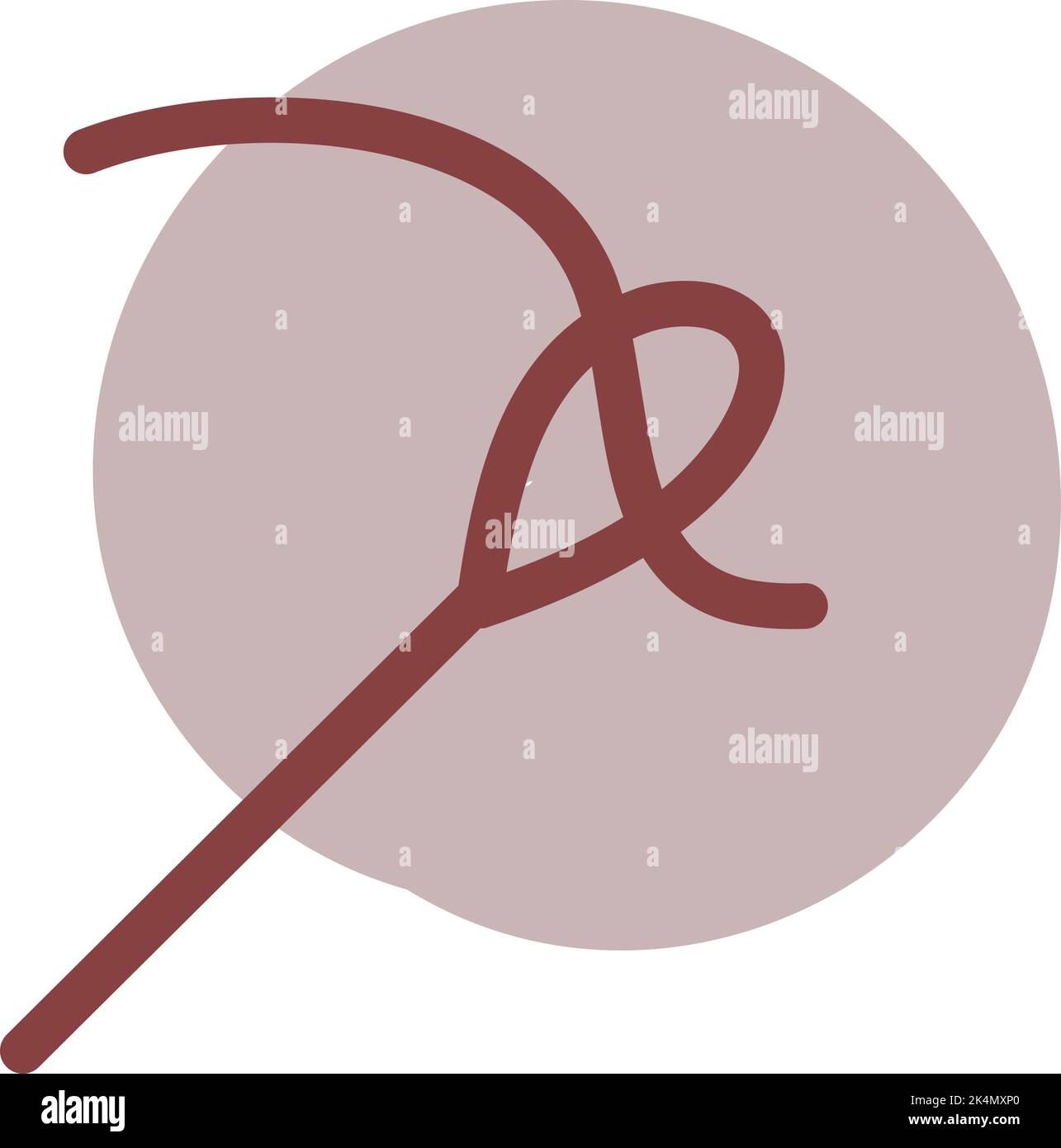 Sewing needle, illustration, vector on a white background Stock Vector ...