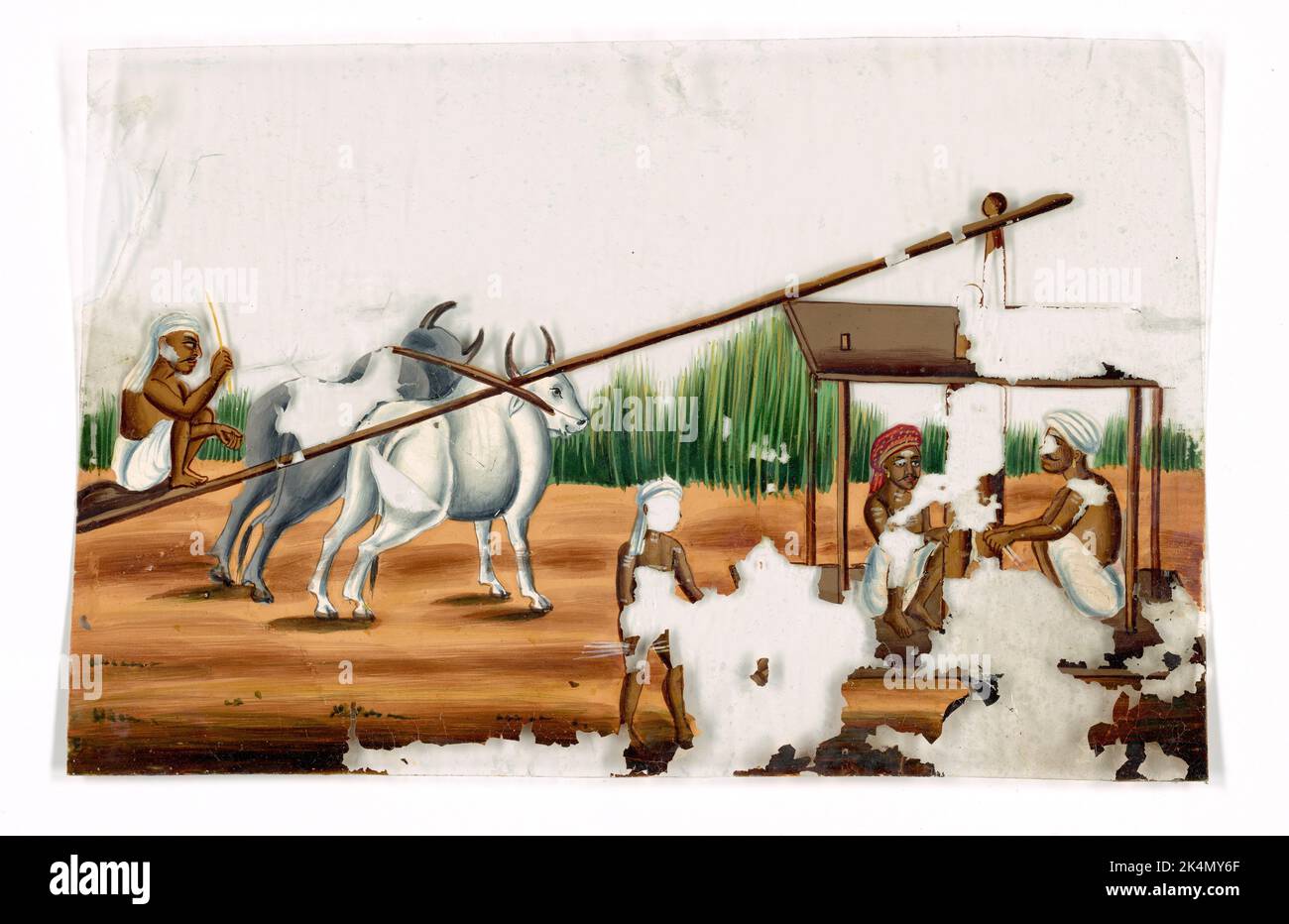 Man on the field painting Cut Out Stock Images & Pictures - Alamy