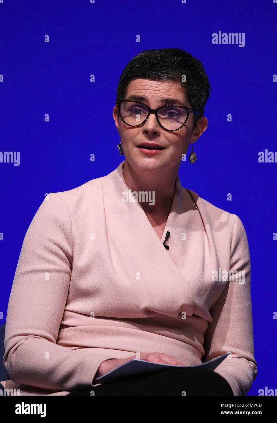 Work and Pensions Secretary Chloe Smith speaking at the Conservative ...