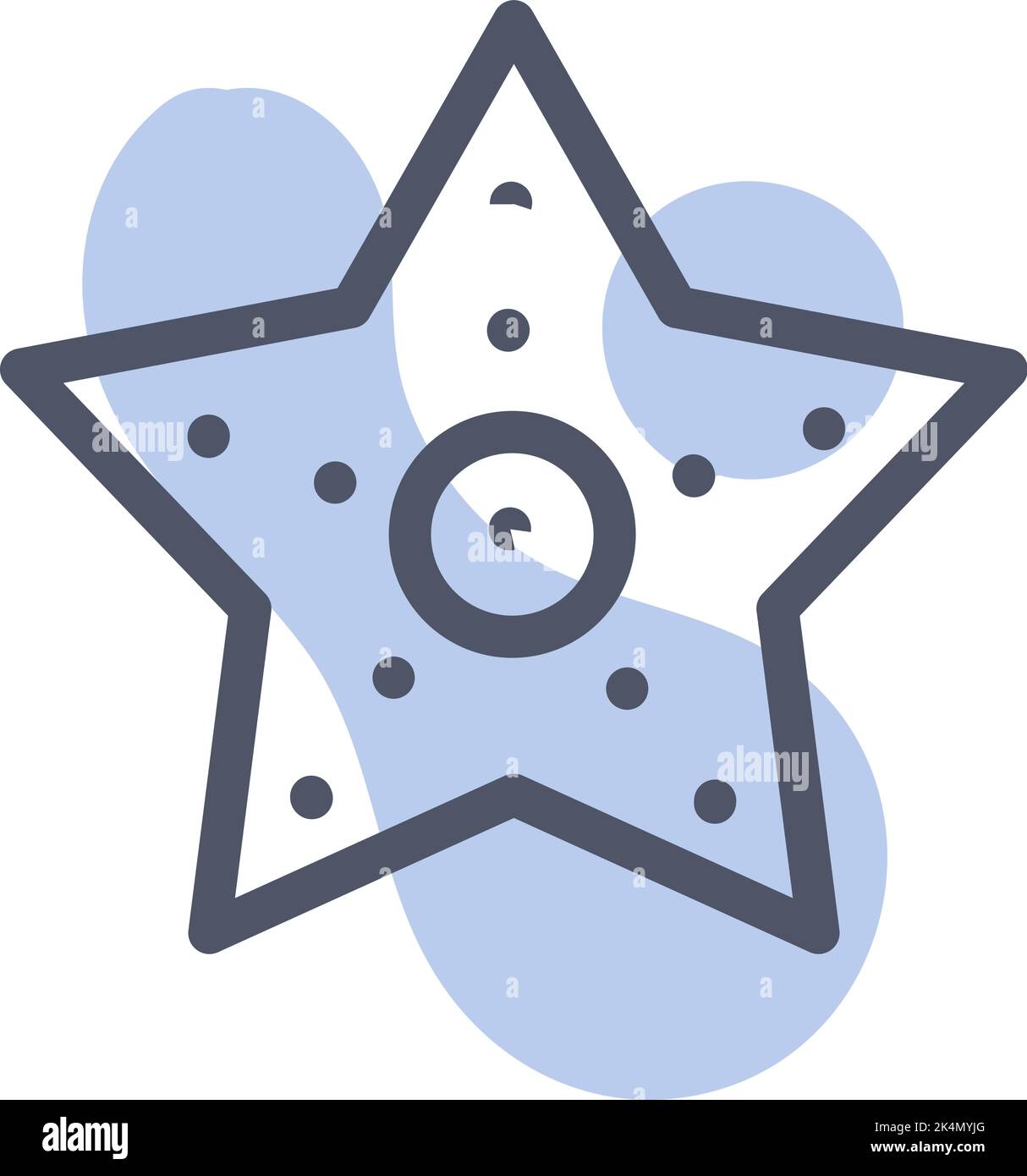 Sea star, illustration, vector on a white background Stock Vector Image ...