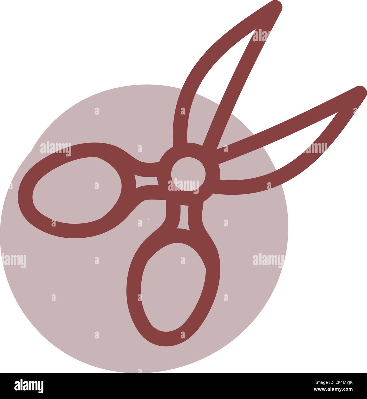 Sewing scissors, illustration, vector on a white background Stock ...