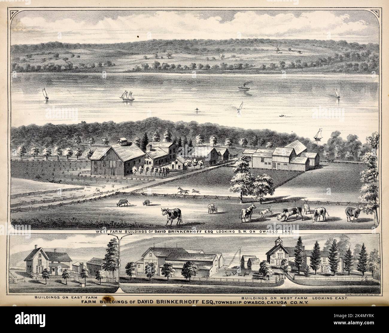 West Farm Building of David Brinkerhoff ESQ. Looking S.W. on Owasco ...