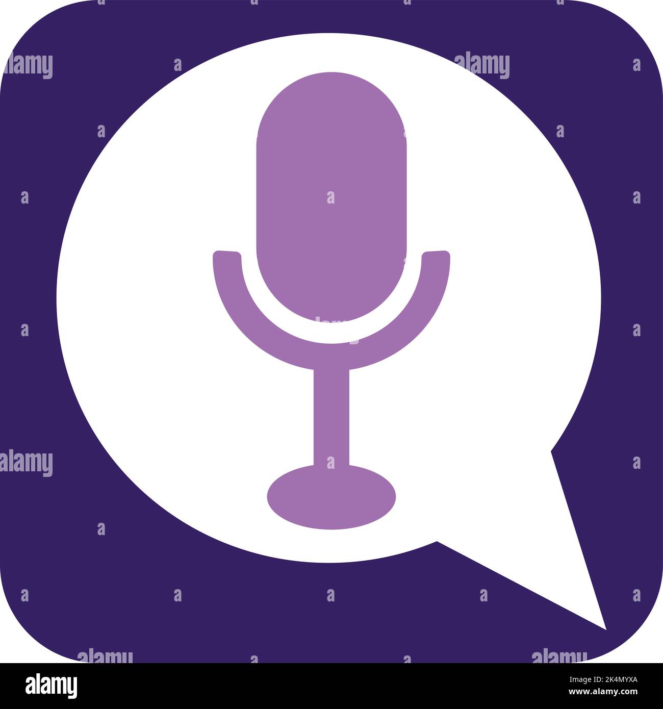 Podcast with important message, illustration, vector on a white ...