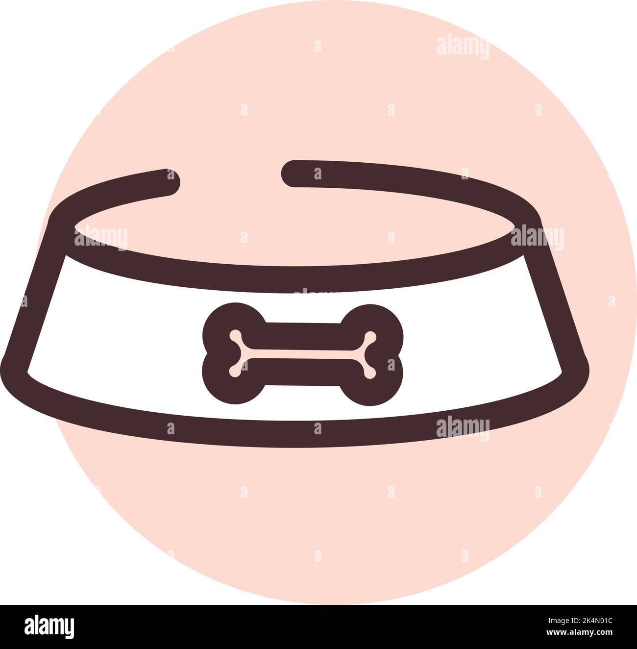 White background dog water bowl Stock Vector Images - Alamy