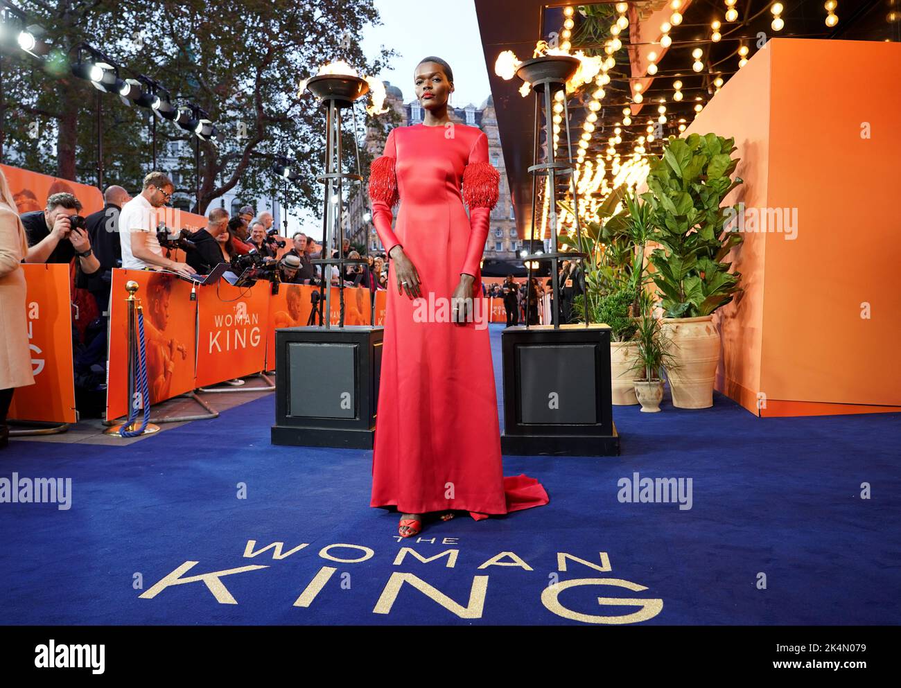 Sheila Atim attending The Woman King premiere at the Odeon Luxe ...