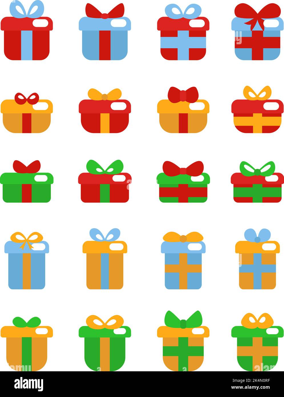 Christmas presents, illustration, vector on a white background Stock ...