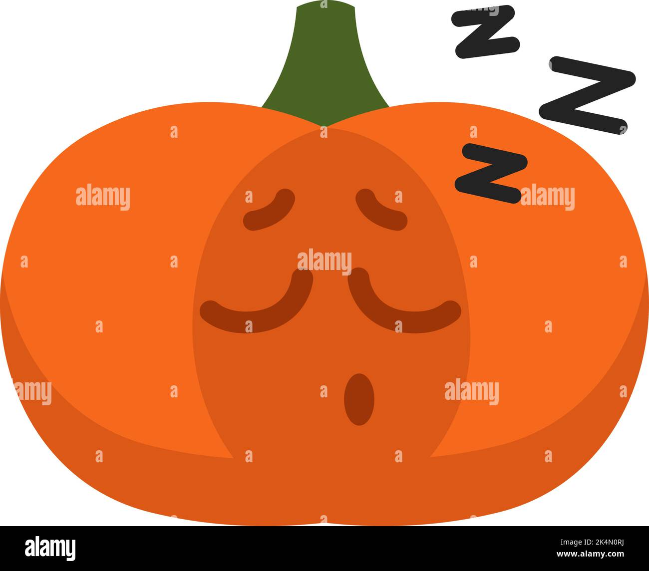 Tired pumpkin, illustration, vector on a white background Stock Vector ...