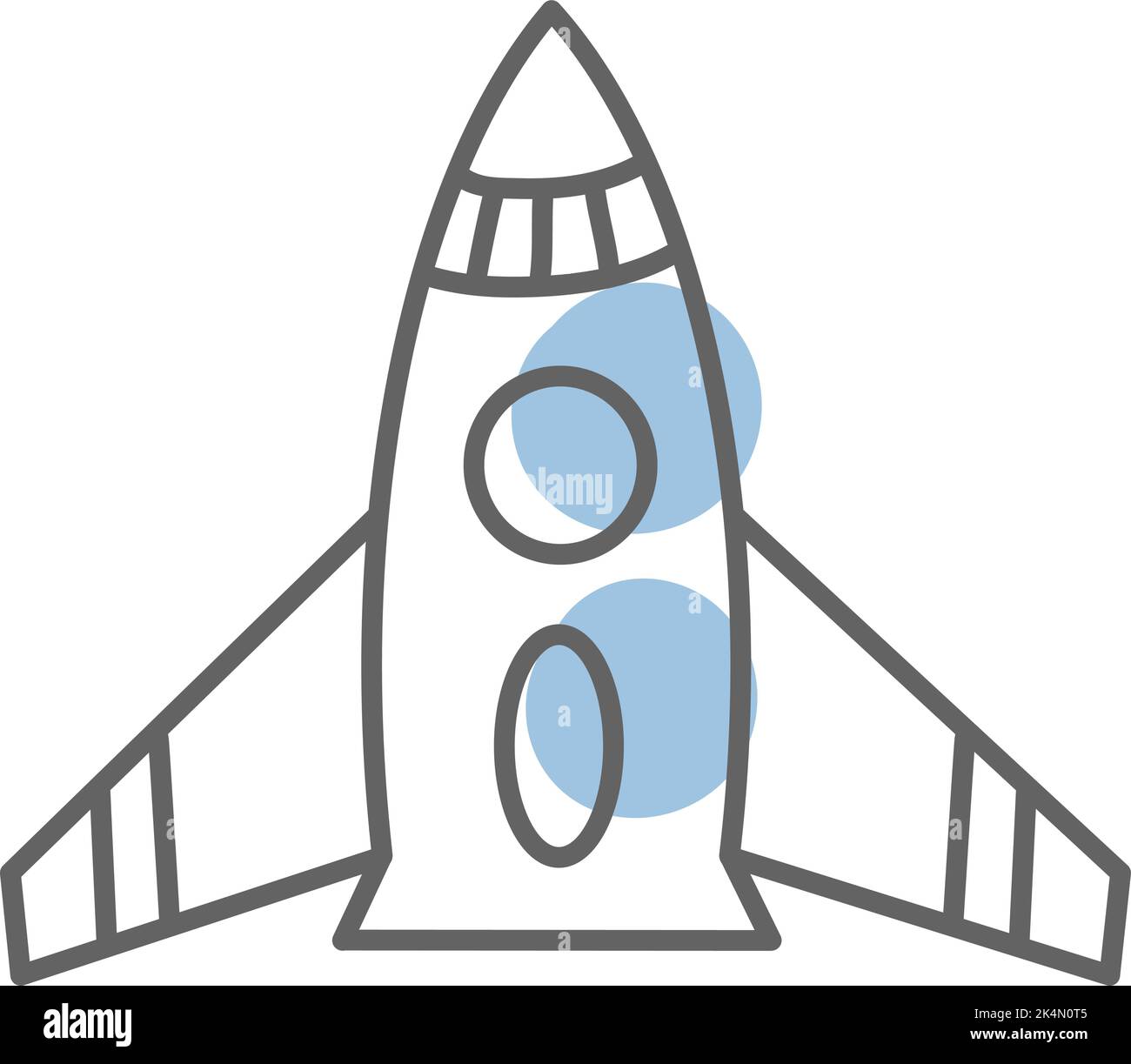 Rocket space ship, illustration, vector on a white background Stock ...