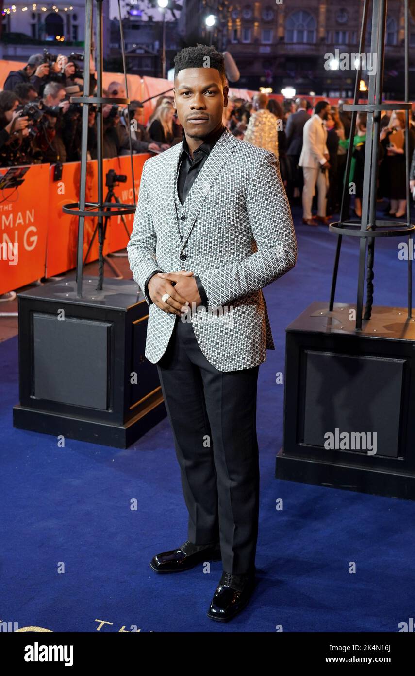 John Boyega attending The Woman King premiere at the Odeon Luxe ...