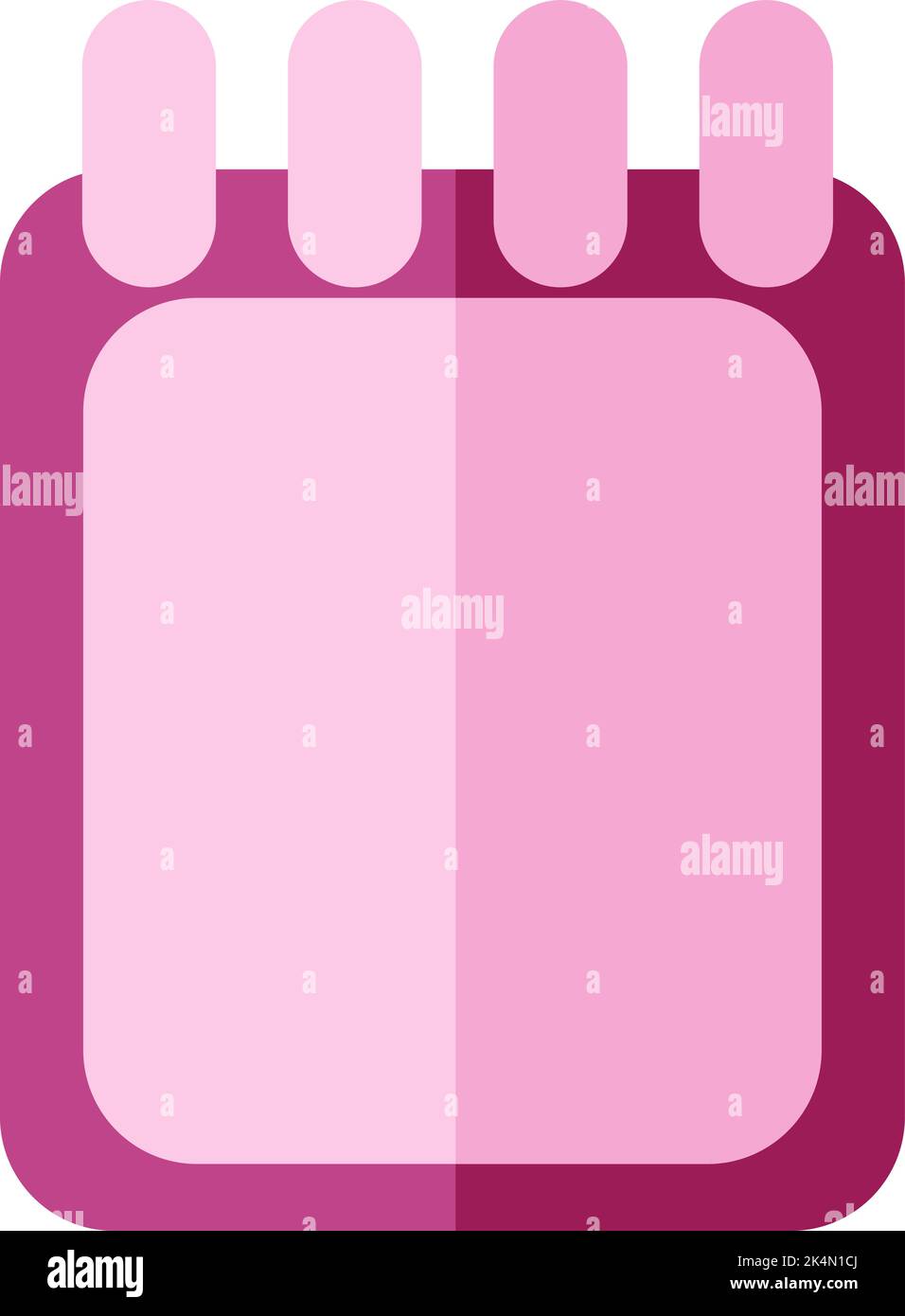Pink school notebook illustration Cut Out Stock Images & Pictures - Alamy