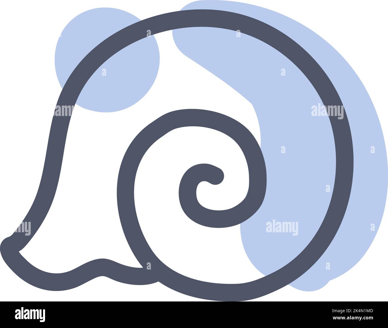 Sea snail, illustration, vector on a white background Stock Vector ...