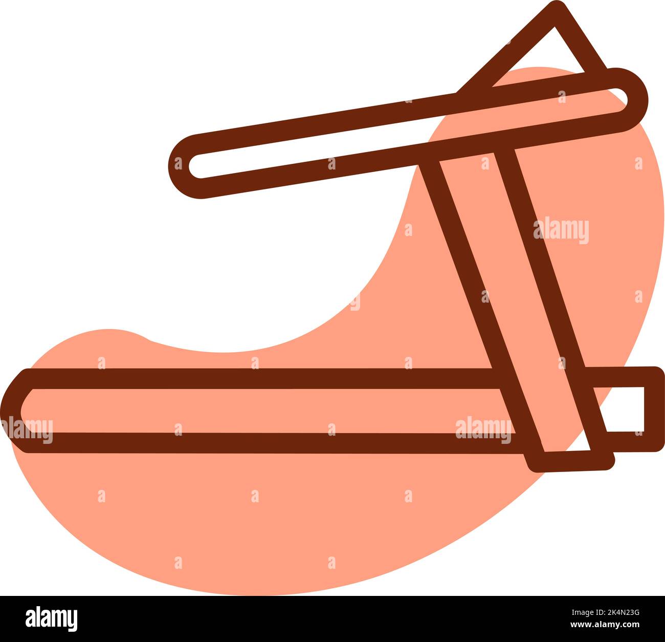 Running track machine, illustration, vector on a white background Stock ...