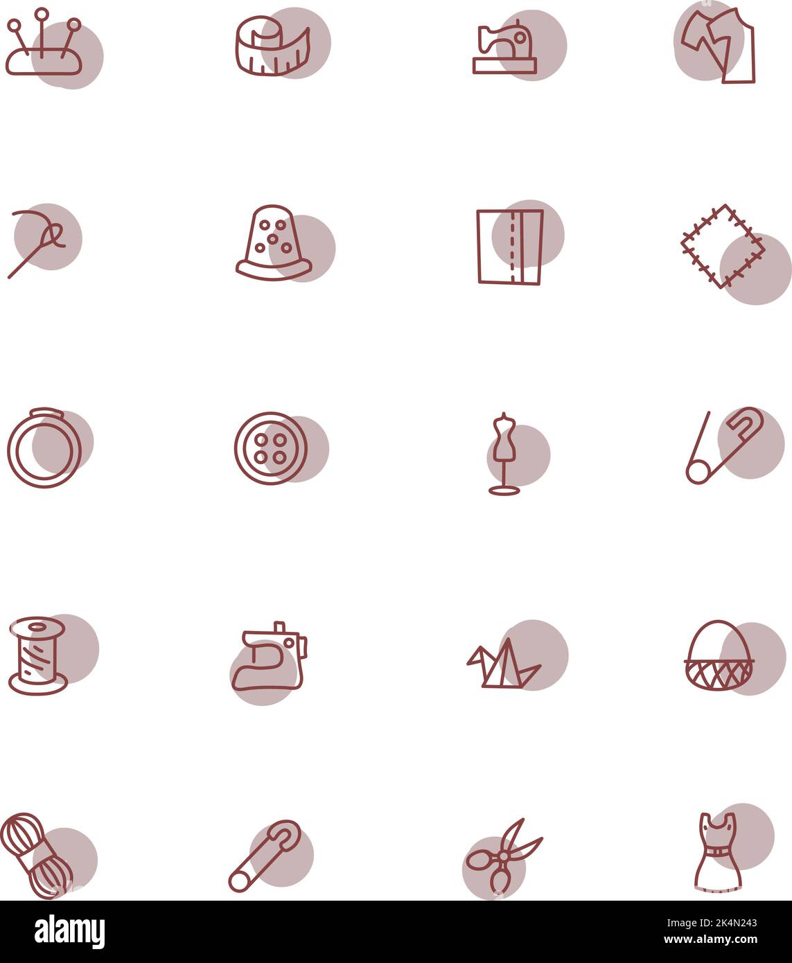 Sewing kit, illustration, vector on a white background Stock Vector ...