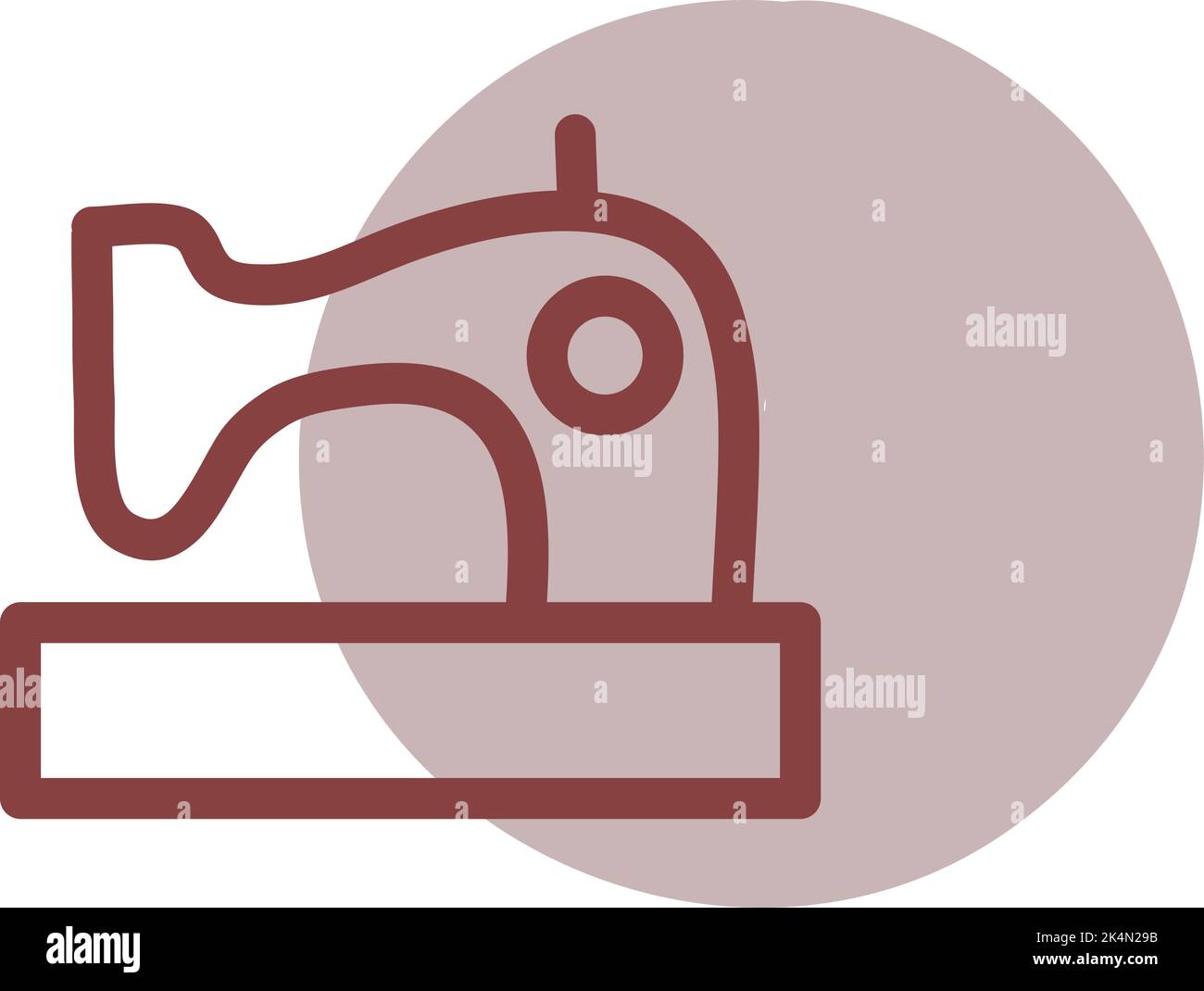 Sewing machine, illustration, vector on a white background Stock Vector ...