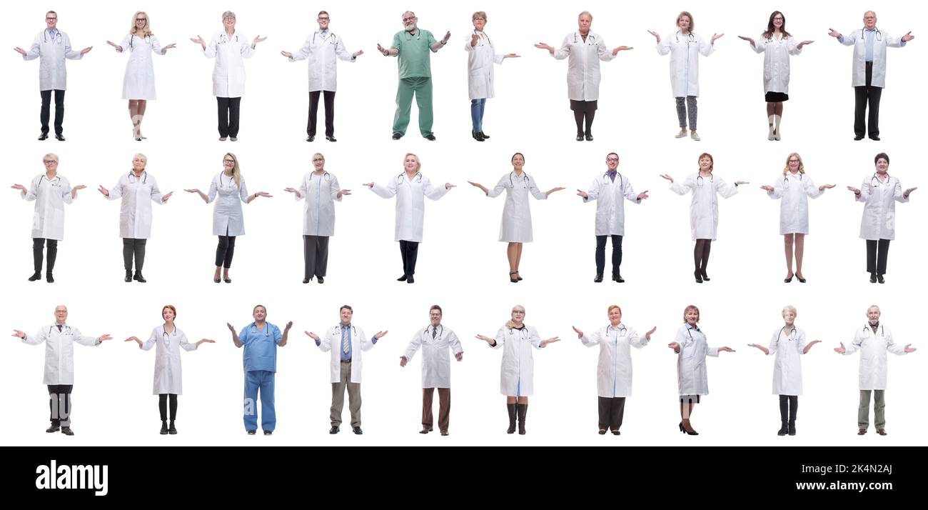 group of doctors in full length isolated Stock Photo - Alamy