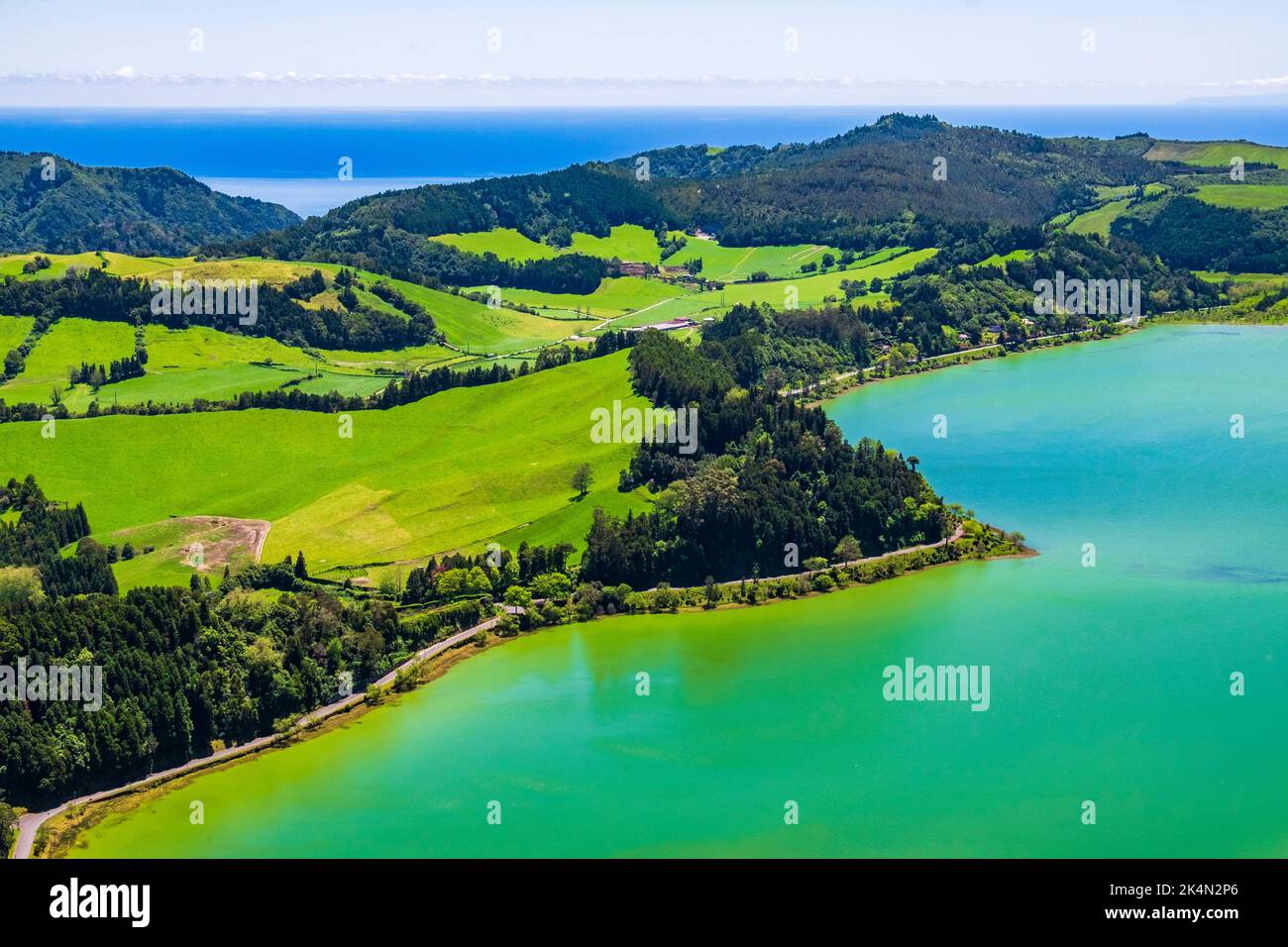 Furnas, Sao Miguel Island, Azores, Portugal - May, 2022: view on the ...