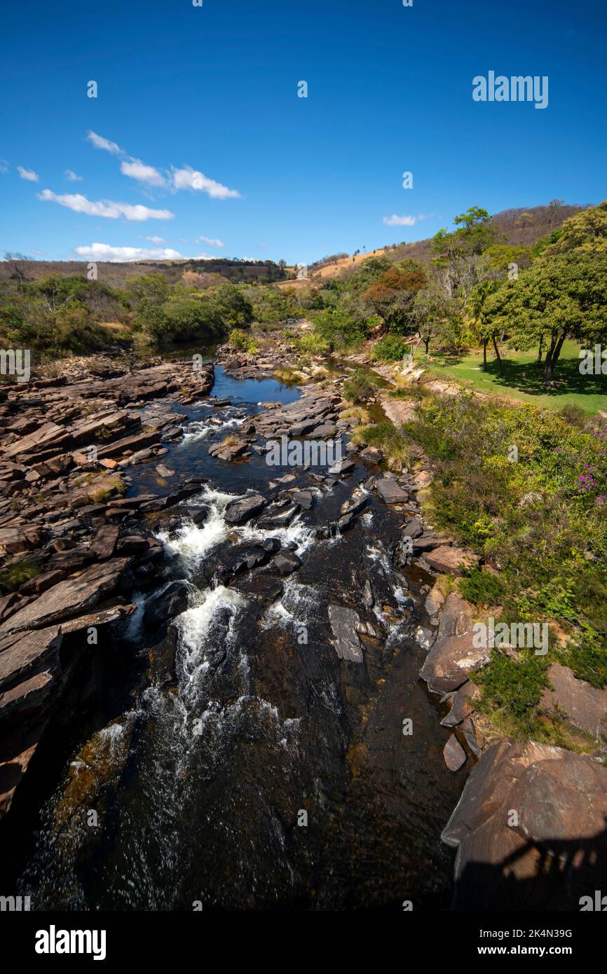 Cipó river crossing Serra do Cipó town, Minas Gerais, Brazil Stock ...