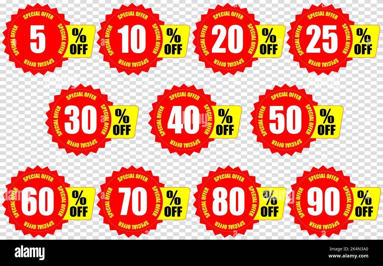 The discount price sale badges. Discount promotion icons Stock Vector ...