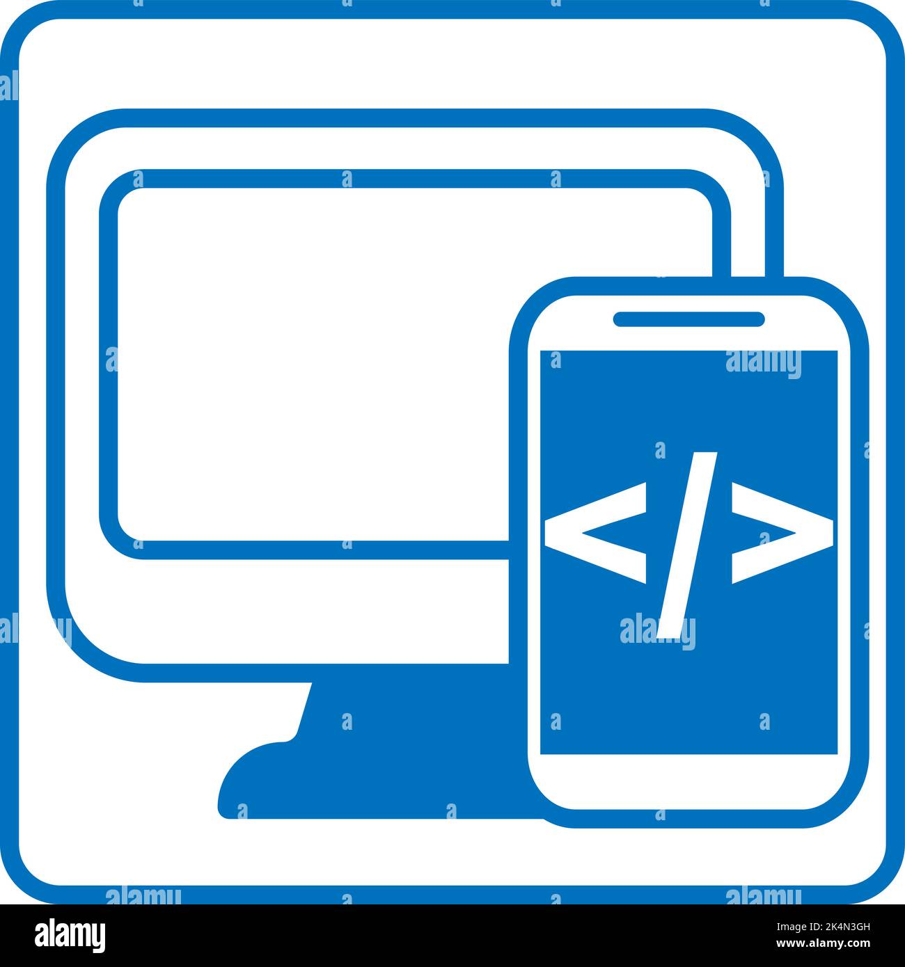 Responsive development, illustration, vector on a white background ...