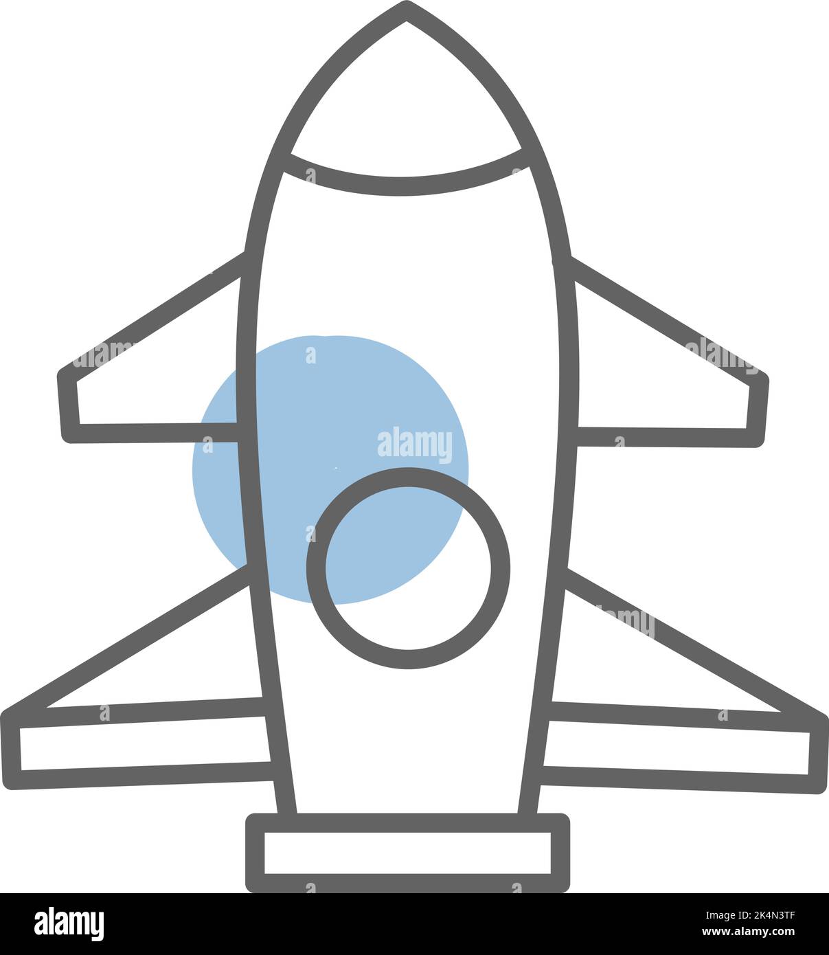 Space rocket in cosmos, illustration, vector on a white background ...