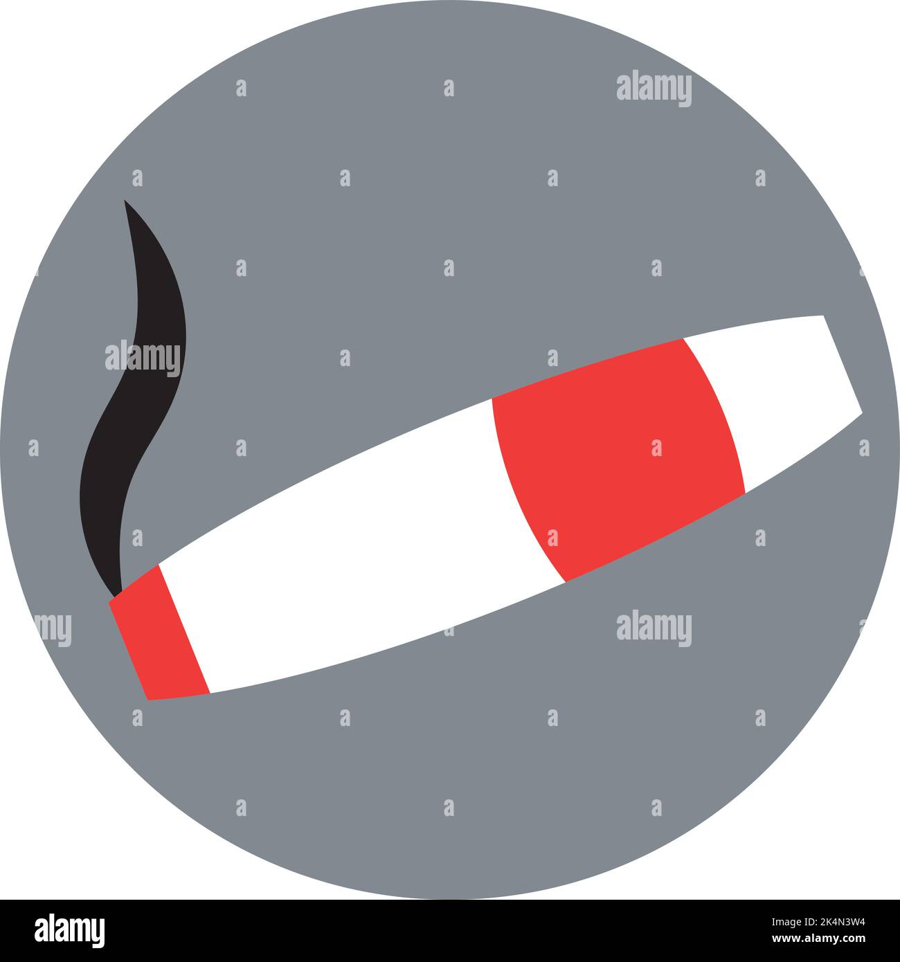 Burning cigar, illustration, vector on a white background Stock Vector ...